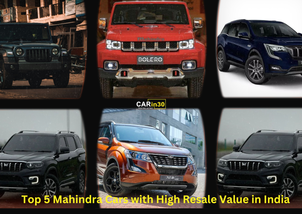 Top 5 Mahindra Cars with High Resale Value in India